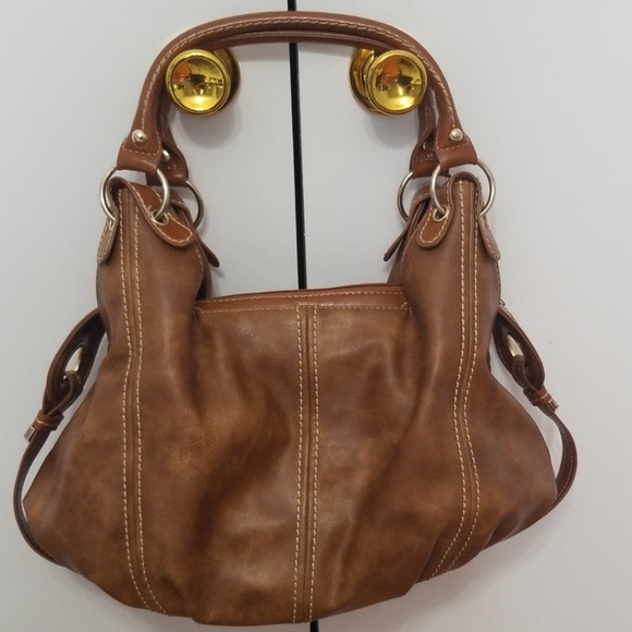Bags | Tan Faux Leather Purse | Poshmark